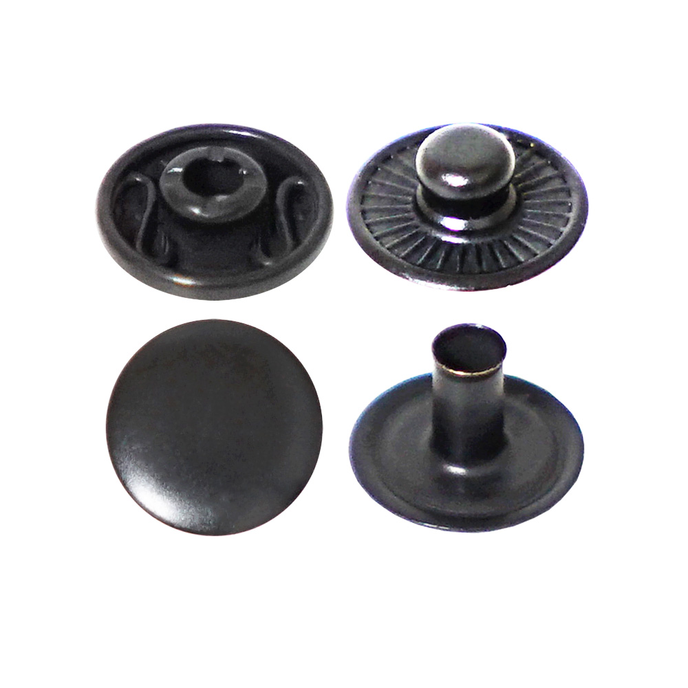 Spring Snap Button with Hidden Cap and Logo