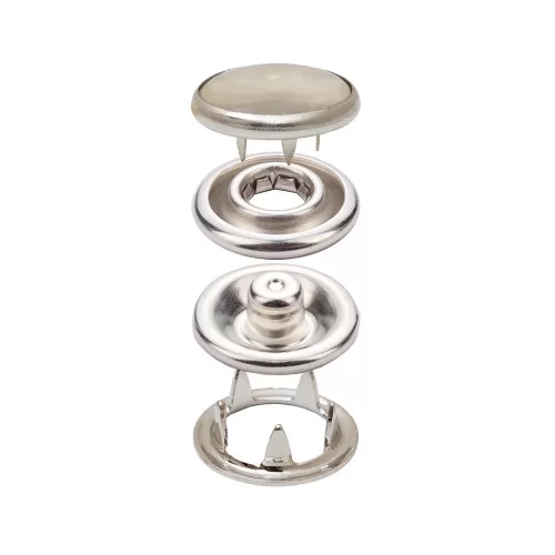 Prong Snap Button with Transparent Cap